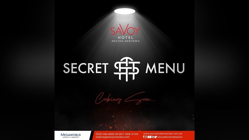 Savoy Hotel Mactan unveils 'Secret Menu' series