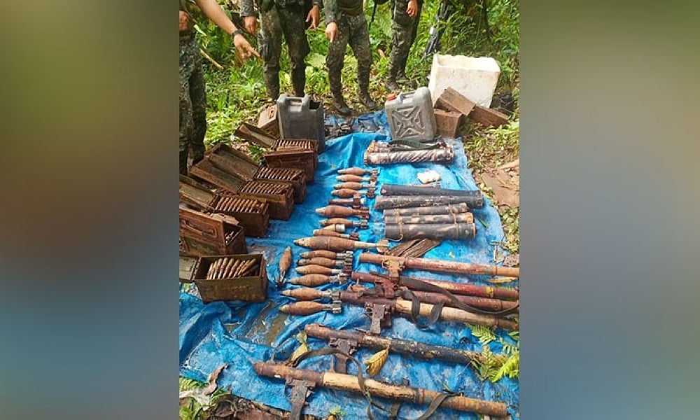 Military troops seize war materials