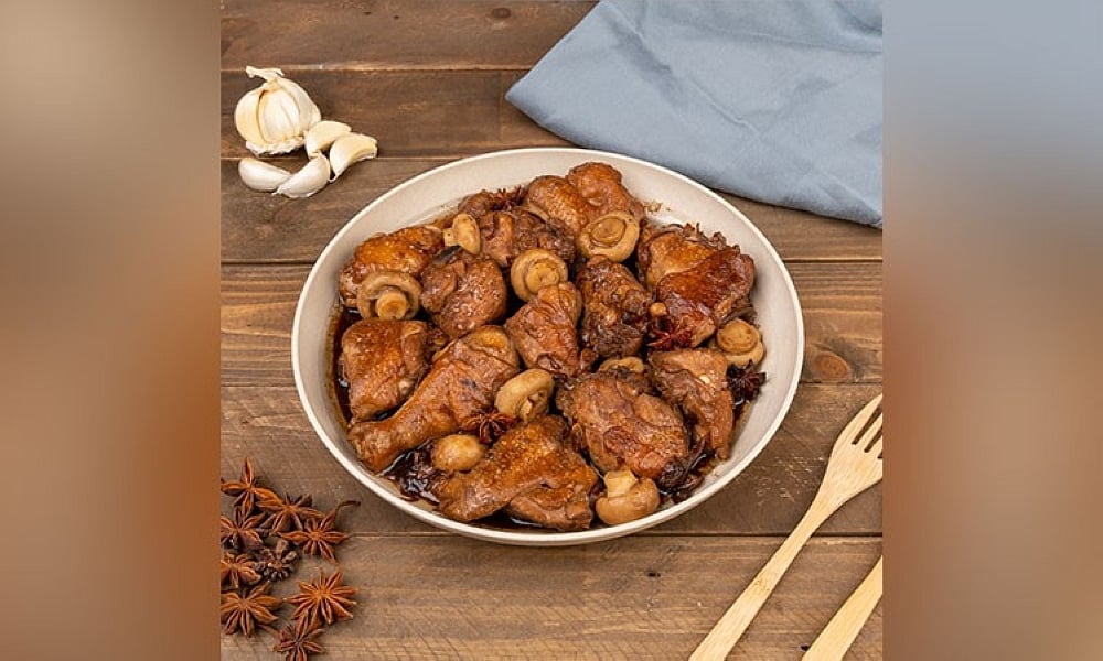 Super Busog: Chicken and mushroom adobo