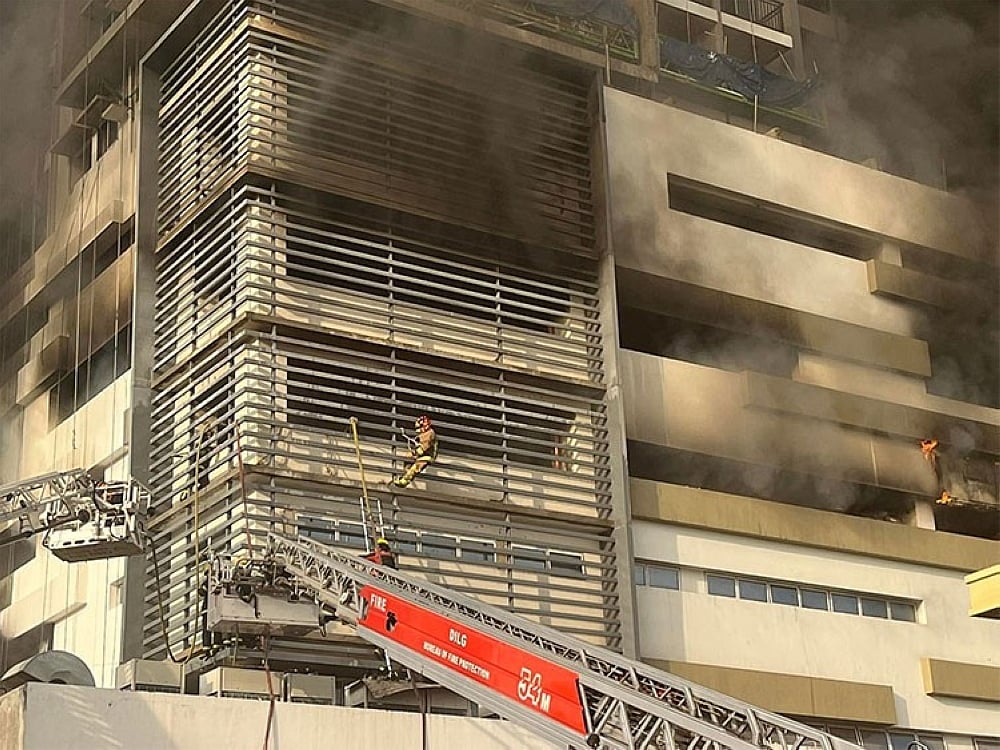 Firefighters able to penetrate fire-hit Grand Residences building
