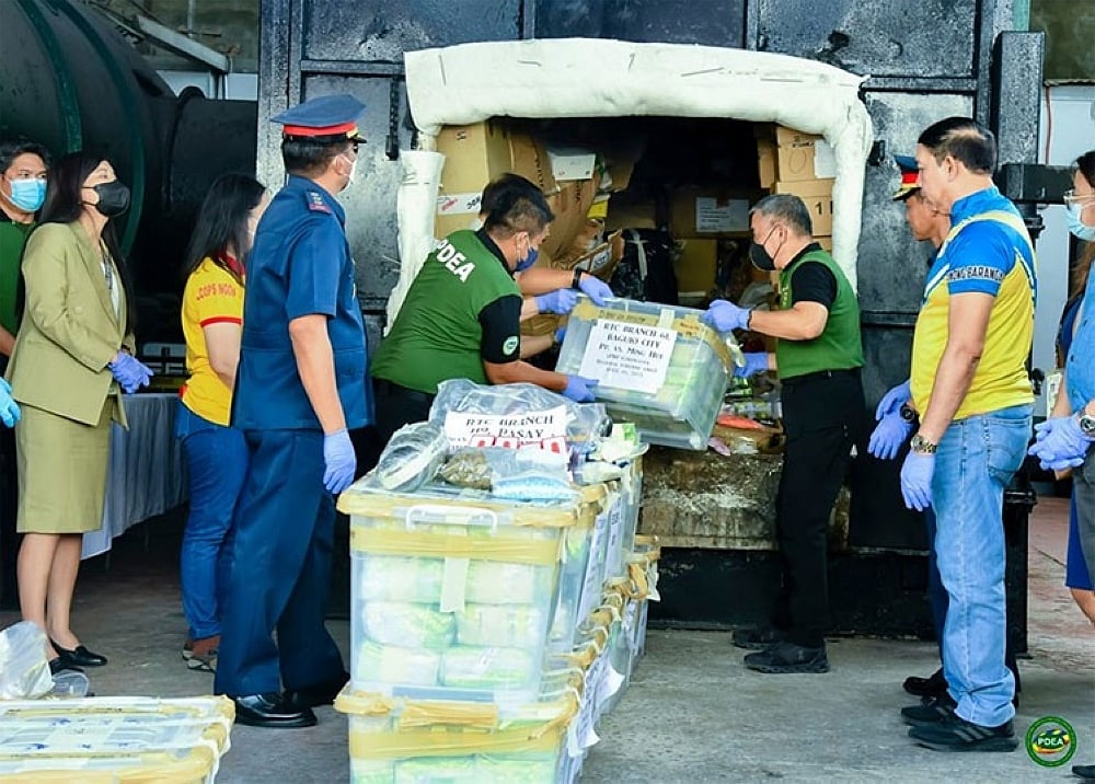 PDEA destroys P4B dangerous drugs in Cavite