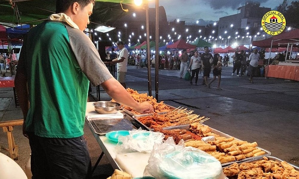 Former v-hire terminal in Kamagayan now a food strip