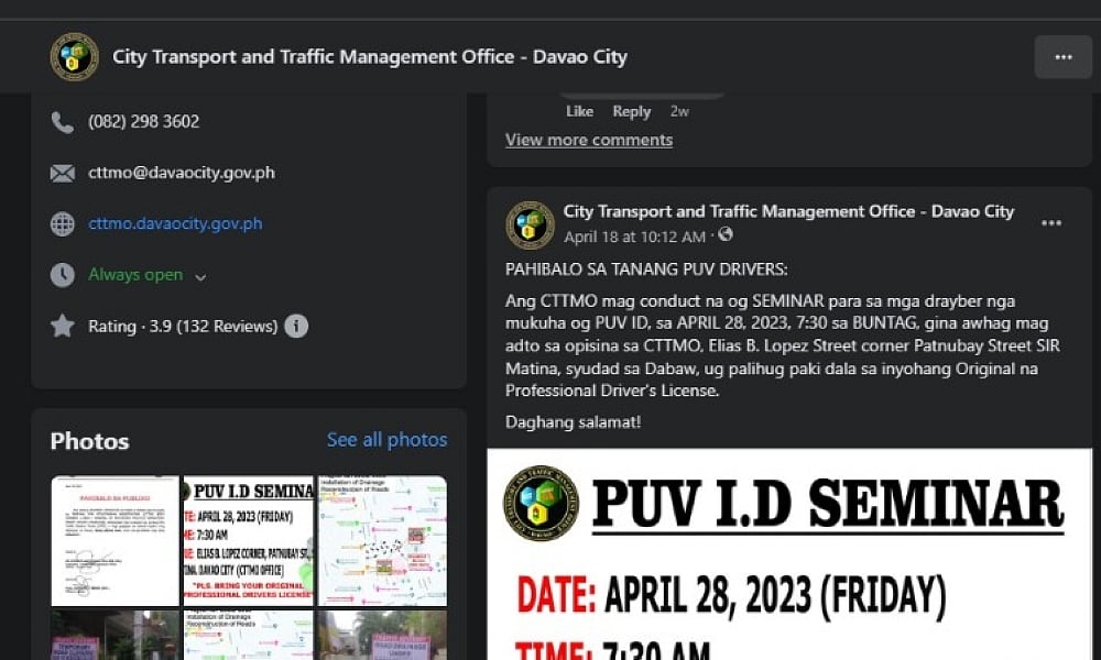 CTTMO regains control of FB page, indecent posts deleted