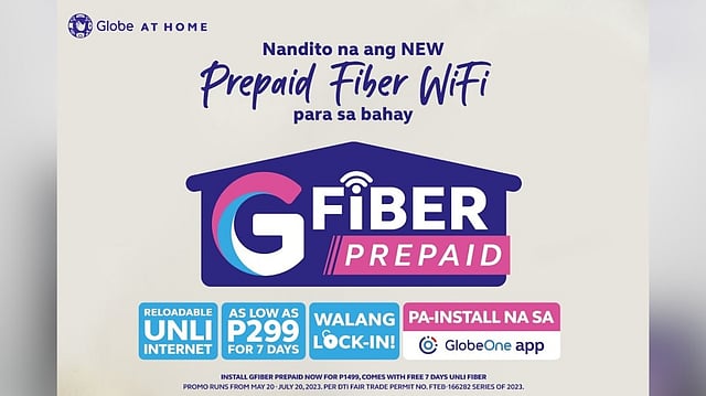 Prepaid fiber internet is finally available from Globe At Home