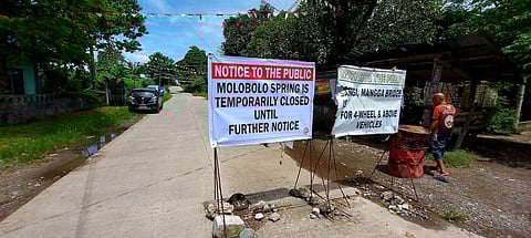 Tuburan's Molobolo Spring closed for rehab