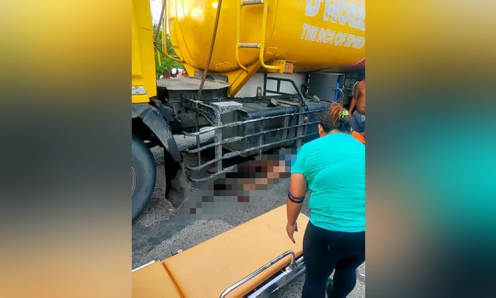 Motorsiklo gidaro sa tanker; ginang patay, kapuyo kritikal