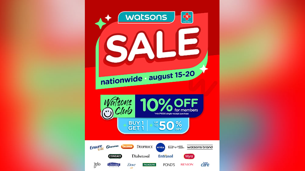 Exciting deals and discounts await at Watsons' Nationwide Sale