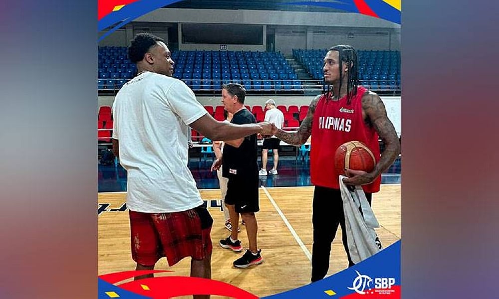 Jordan Clarkson, Brownlee nagkita sa Gilas practice