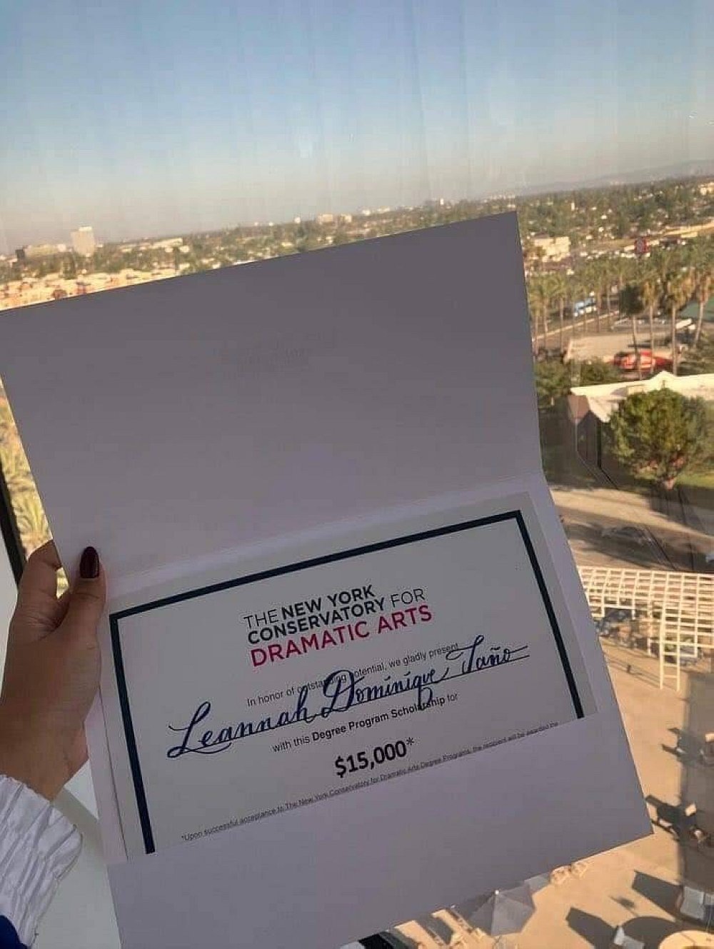 Bacolodnon gets scholarship at the New York Conservatory for Dramatic Arts