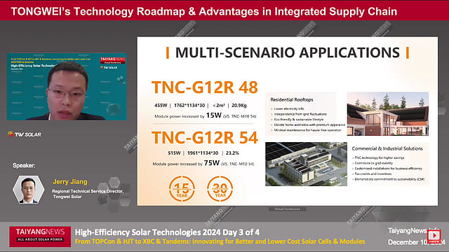 Tongwei Solar: PV Cell R&D & Module Updates