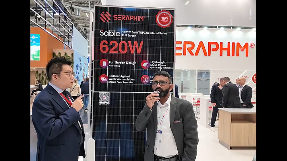 Seraphim’s Innovative Full-Screen Bifacial Module At Intersolar Europe 2025