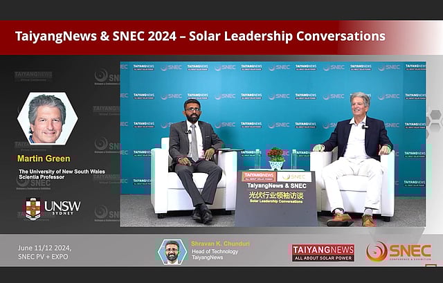TaiyangNews & SNEC 2024 – Solar Leadership Conversations With Martin Green