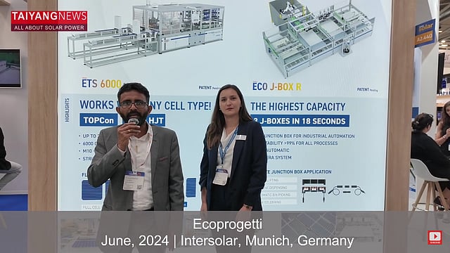 Ecoprogetti Unveils New High-Speed Stringer At Intersolar Europe 2024