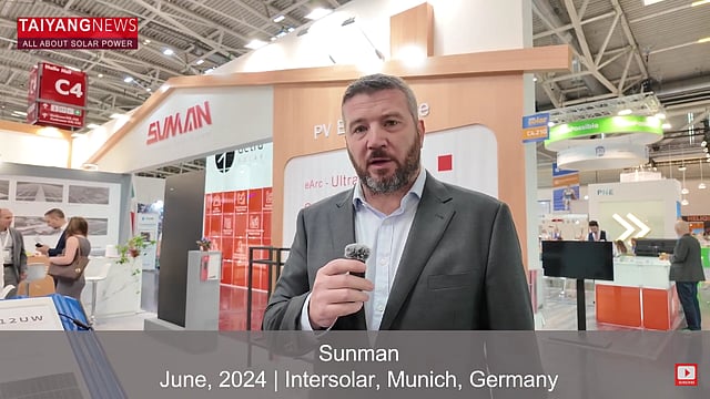 SUNMAN Energy Showcased Lightweight Module Series At Intersolar Europe 2024