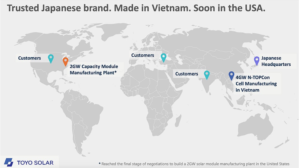 Japan’s Toyo Solar Announces 2 GW US Module Manufacturing Plant