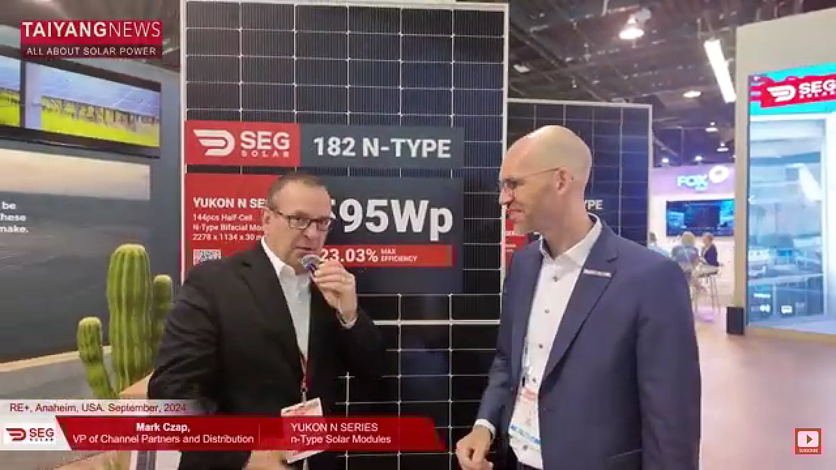 SEG Solar's Made-In-USA Modules On Display At RE+ 2024