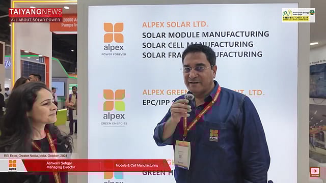 Alpex Solar's Debutant DCR Cell On Display At REI 2024