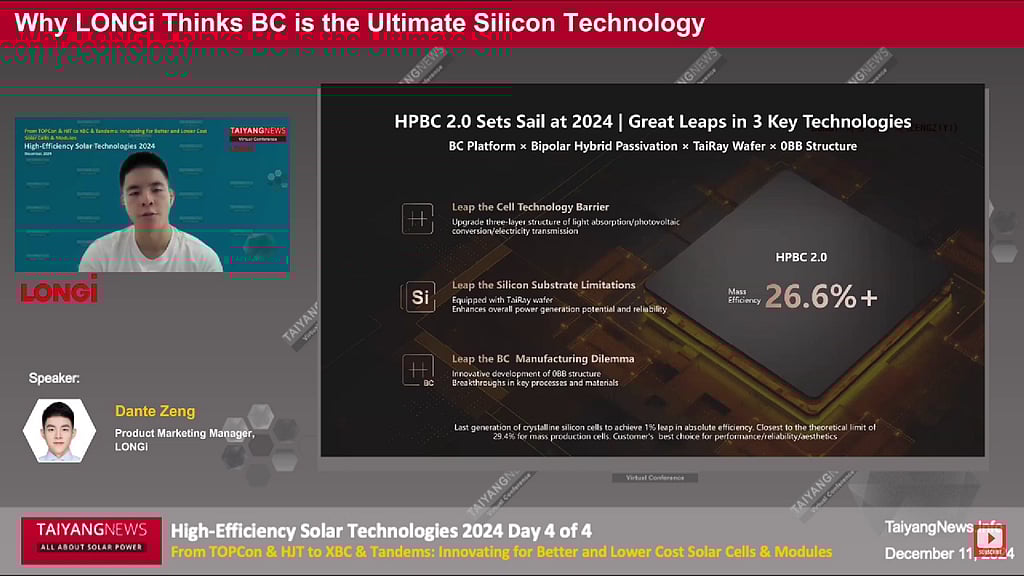 LONGi: Accelerating Shift Toward Back Contact Technology