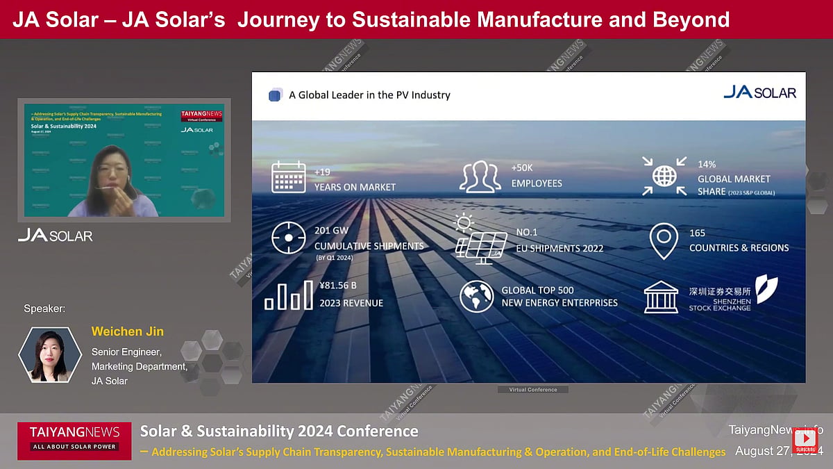 JA Solar: Sustainable PV Manufacturing