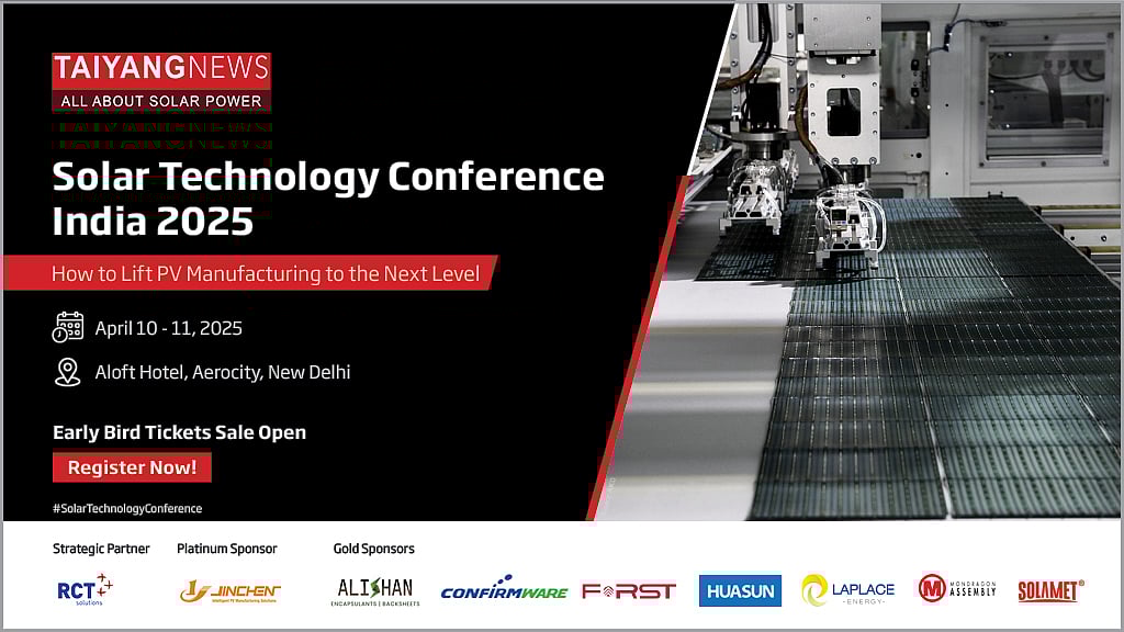 April 10/11, 2025: TaiyangNews Solar Technology Conference India 2025
