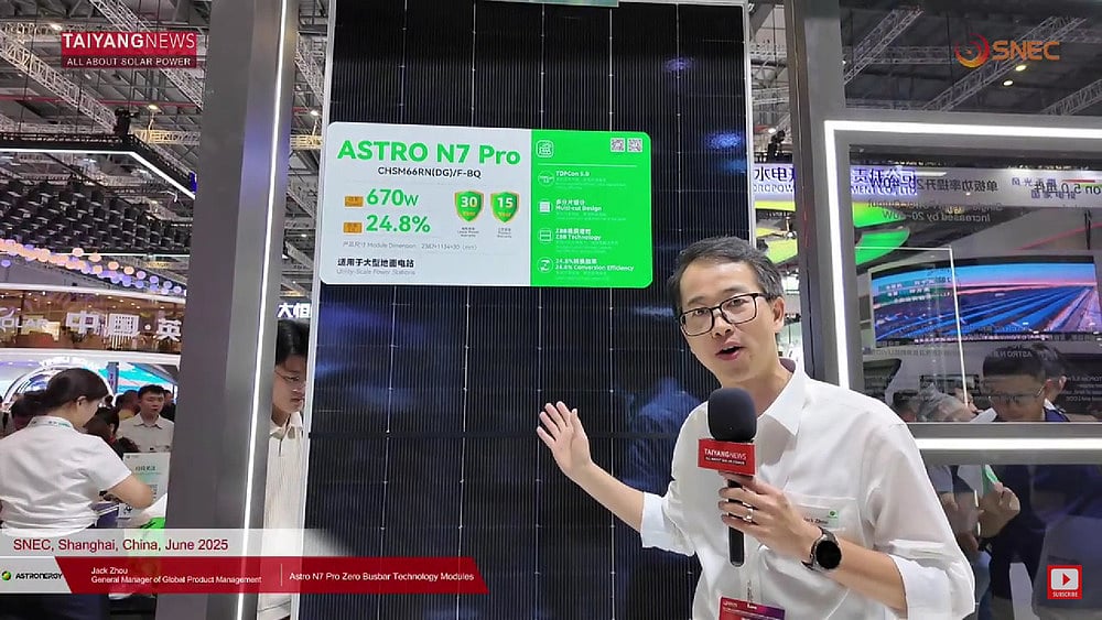 Astronergy At SNEC 2025: 0BB TOPCon Cell-Based Modules