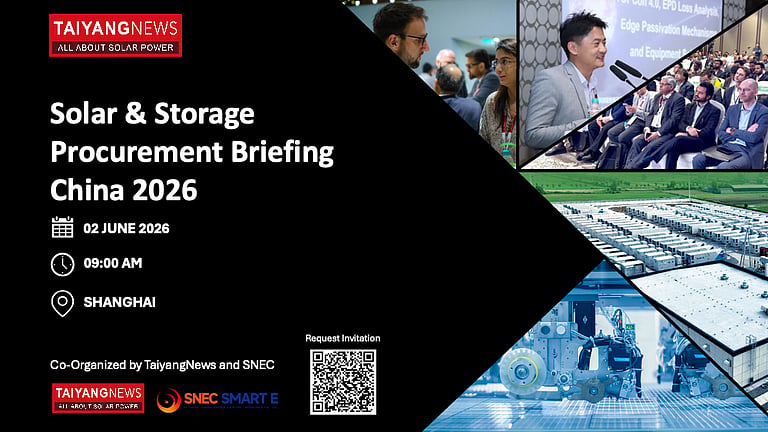 TaiyangNews Solar & Storage Procurement Briefing China 2026 - SNEC