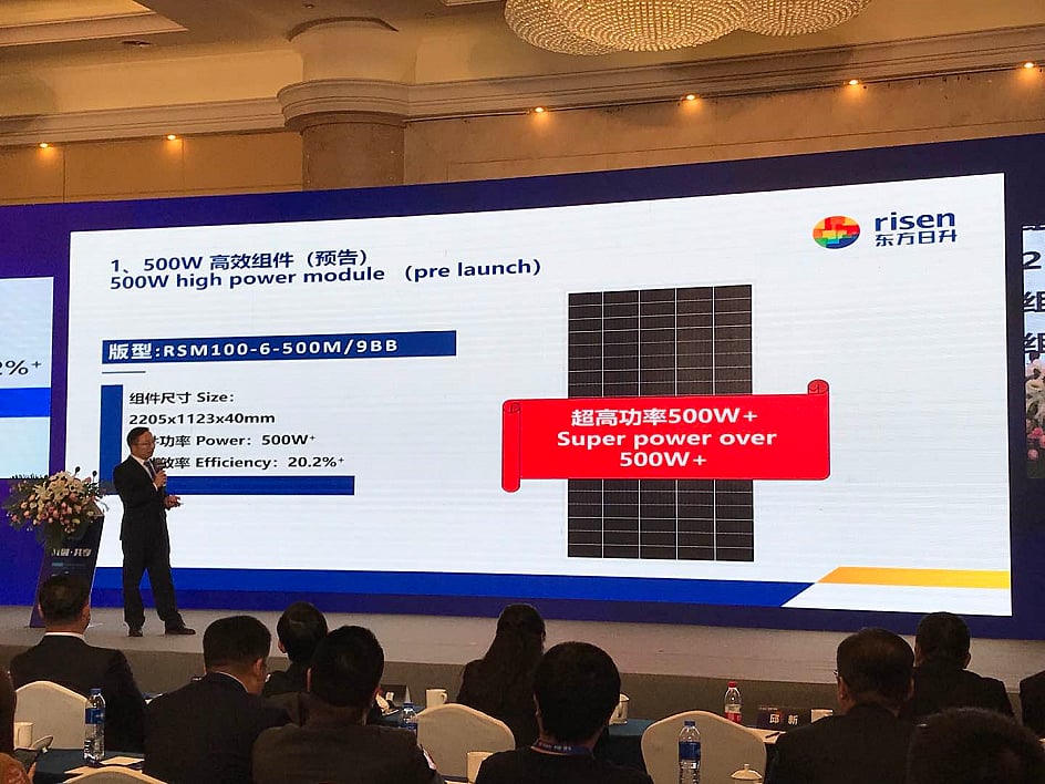 Risen Energy Announces 500W & HJT Module
