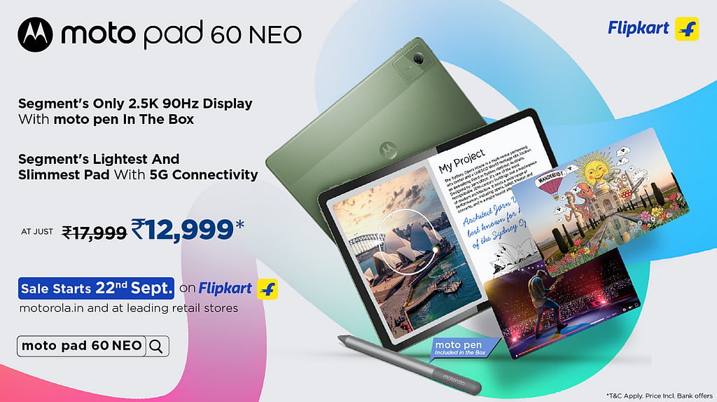 Motorola Unveils moto pad 60 NEO 5G Tablet with moto Pen