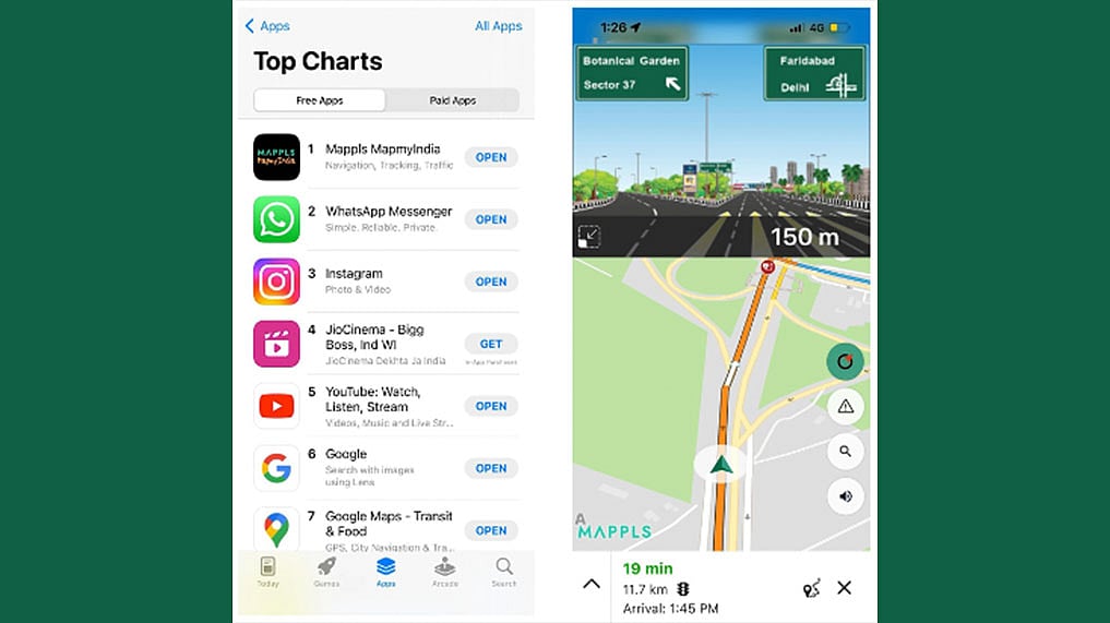 Mappls MapmyIndia App Becomes No. 1 on App Store in India