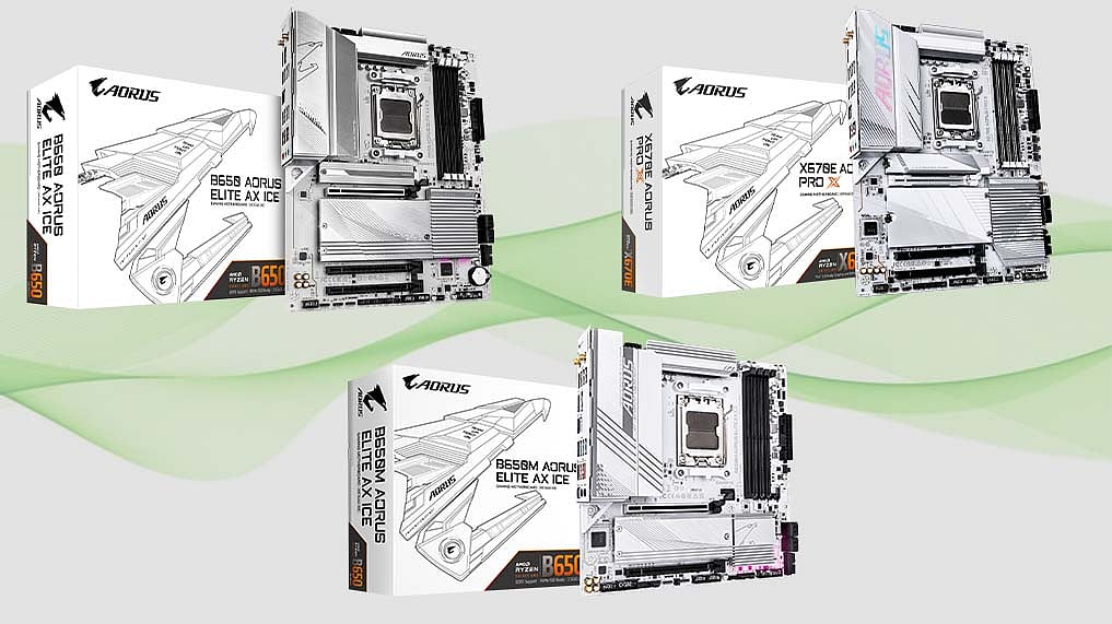 GIGABYTE Unveils Three Stylish White Motherboards on AMD AM5 Platform