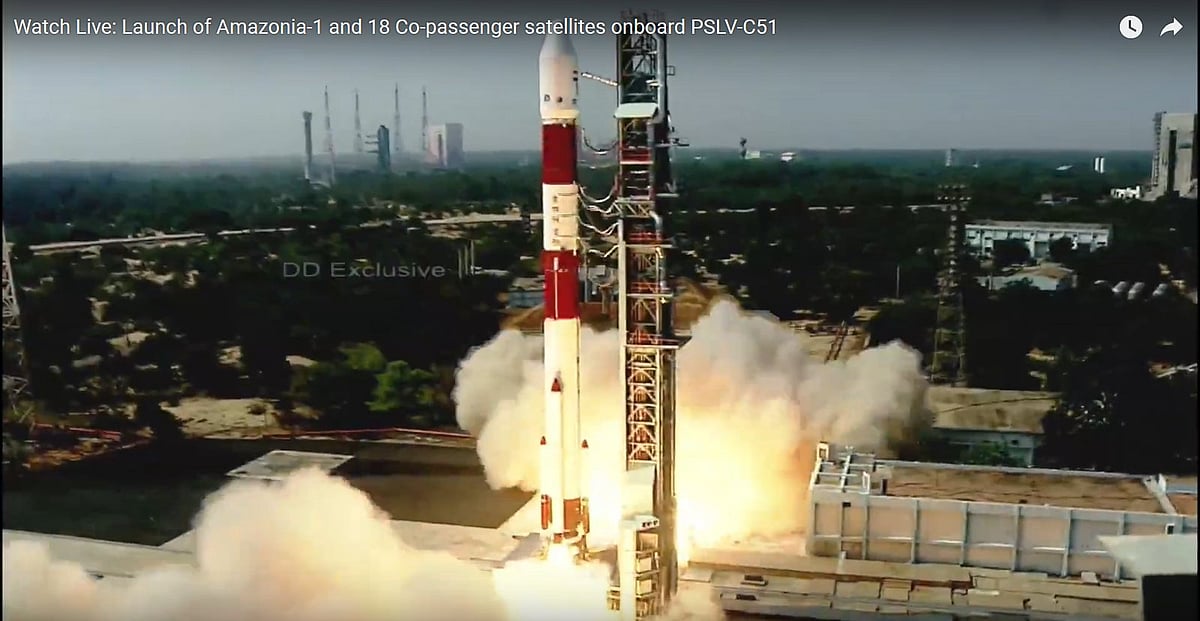 ISRO launches PSLV-C51 carrying Amazonia-1 and 18 other satellites