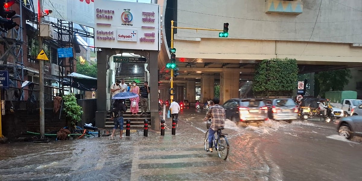 Pune gets record-break rains in single day, roads turn into rivers