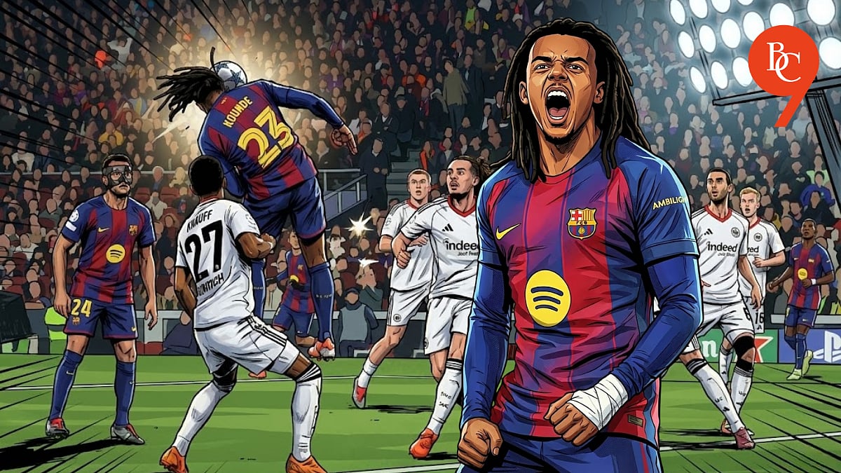 Barcelona vs Frankfurt 2-1: Kounde Brace Seals Comeback Win