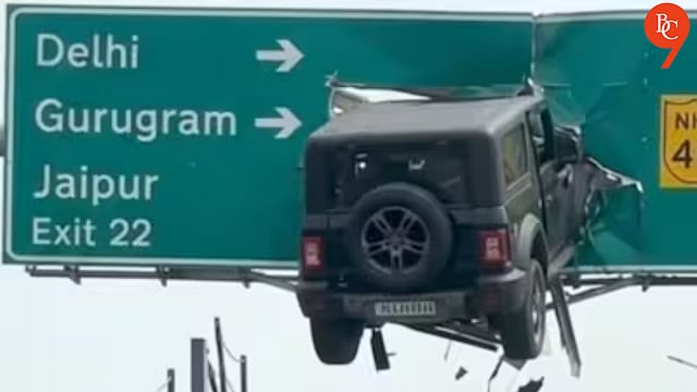 Mahindra Thar Crash Into Highway Signboard: Real or AI-Generated? Here ...