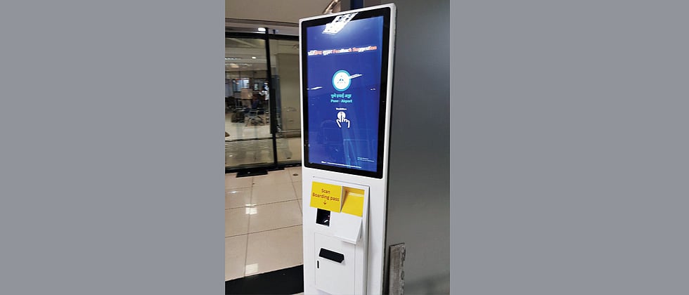 Feedback machine installed at airport for passengers
