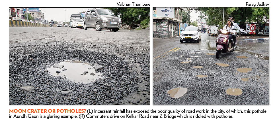Roads in city, PCMC areas resemble moon’s surface