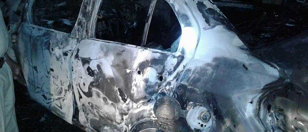 Three person charred to death after car catches fire
