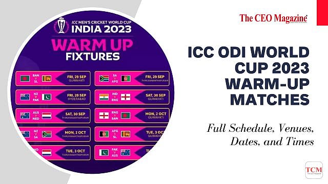 ICC World Cup 2023 Warm-Up Matches