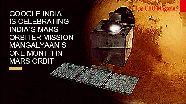 Google India is celebrating India`s Mars Orbiter Mission Mangalyaan