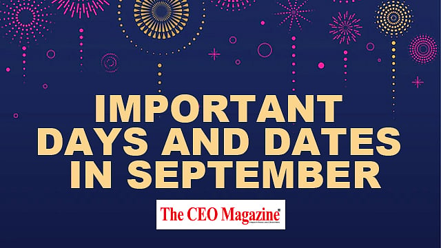 Important Days And Dates In September 2026