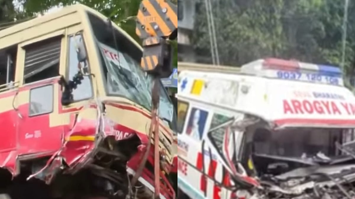 Kerala: Ambulance carrying patient collides with KSRTC bus, eight injured
