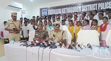 60 Maoists surrender before police in Telangana's Bhadradri Kothagudem