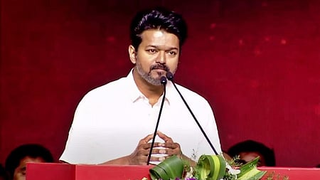 TVK Vijay criticises BJP in Puducherry