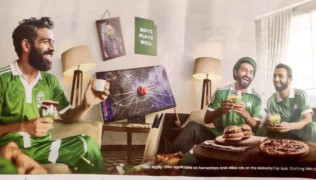 Makemytrip's insensitive ad for Pakistani fans ahead of match draws flak