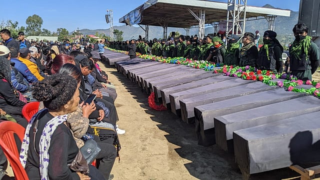 Tree planks and bones: Manipur families burn and bury remains of kin ...