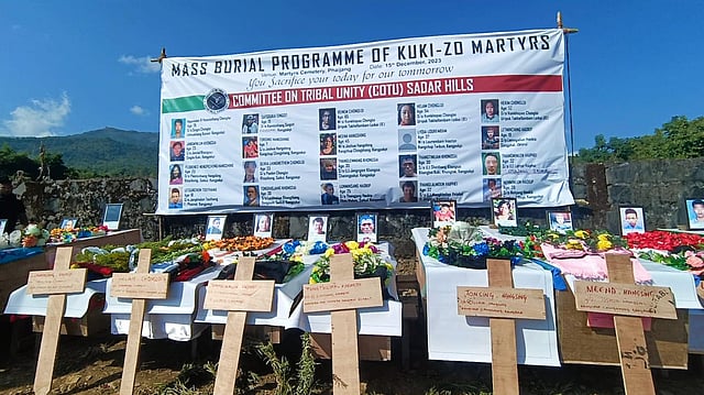 Tree planks and bones: Manipur families burn and bury remains of kin ...