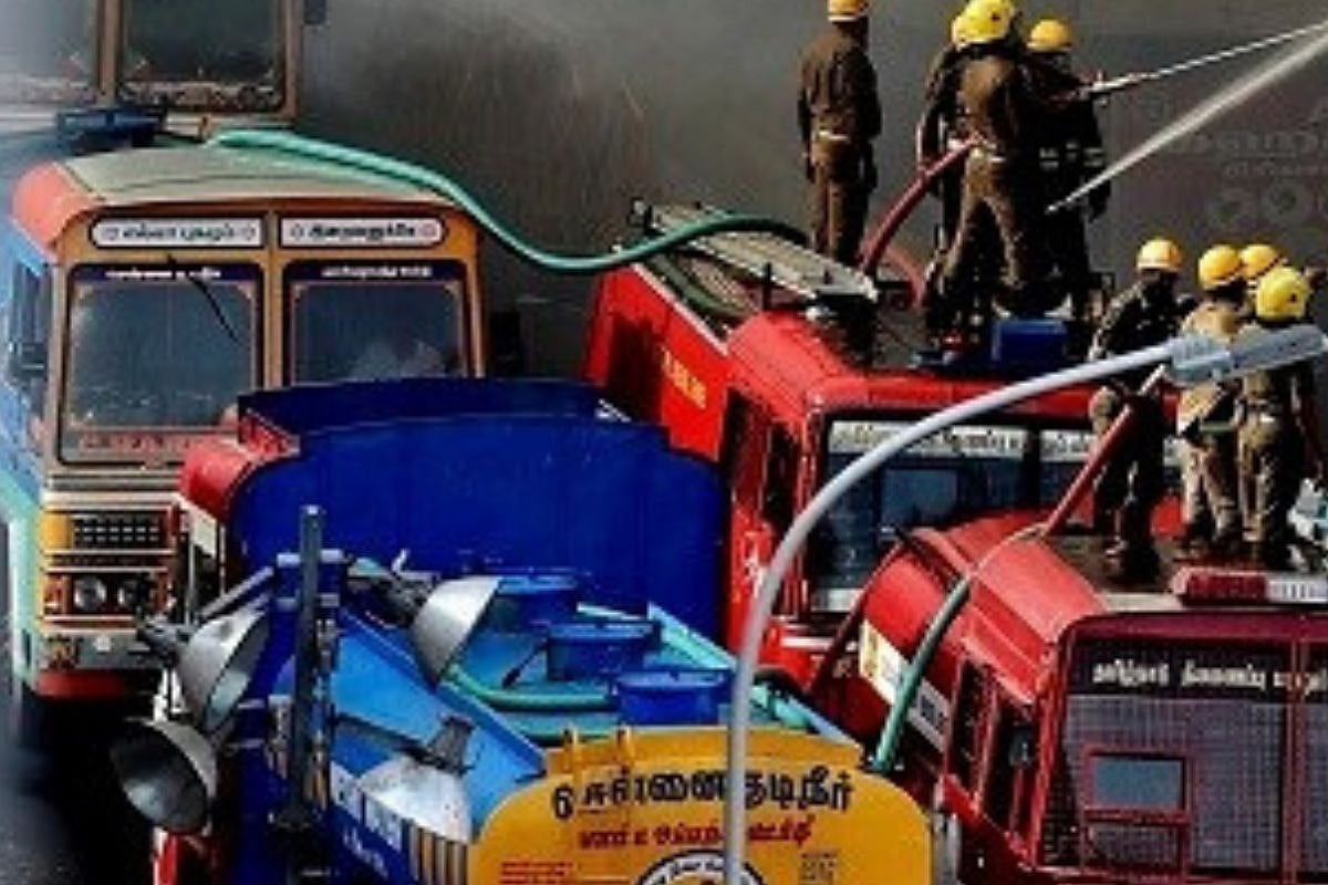 Massive fire in Chennai outskirts even as city reels from cyclone aftermath