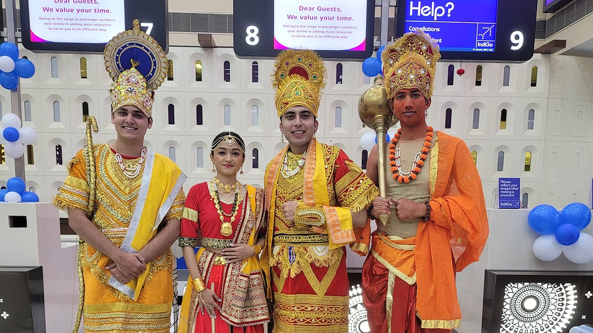 IndiGo's Ayodhya Inaugural Flight: Cabin Crew Dressed as Hindu Gods