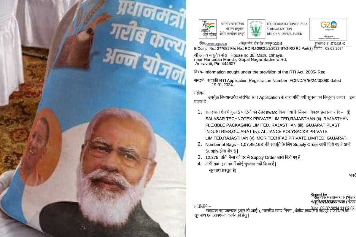 PM Modi's Image on Ration Bags: Rs 13 Crore Spent in One State