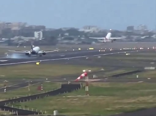 Video: IndiGo flight lands as Air India flight takes off from same ...